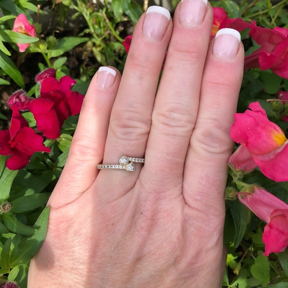 Pandora | Jewelry | Pandora Stackable Silver Forever Hearts Ring | Poshmark